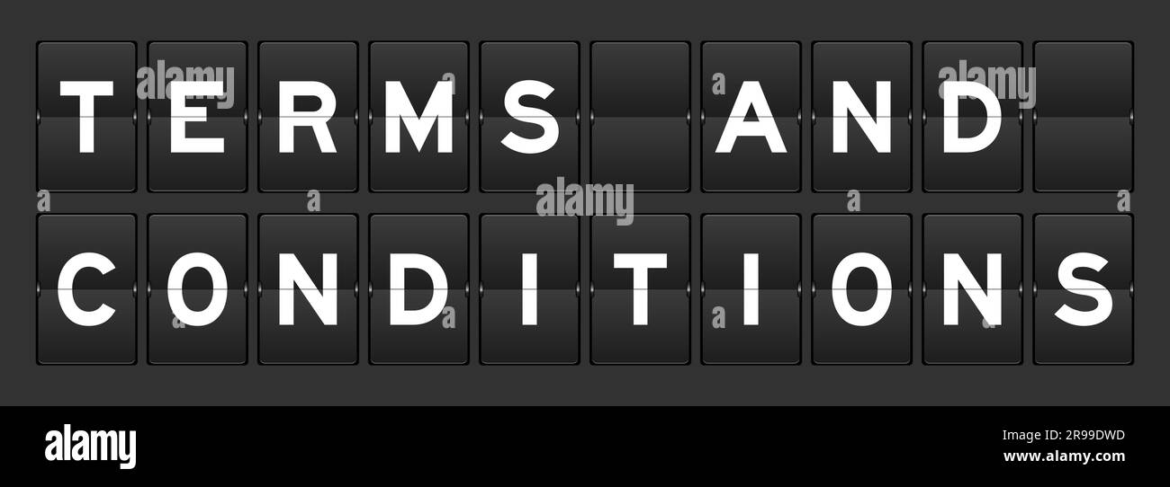 Conditions and rules Black and White Stock Photos & Images - Alamy