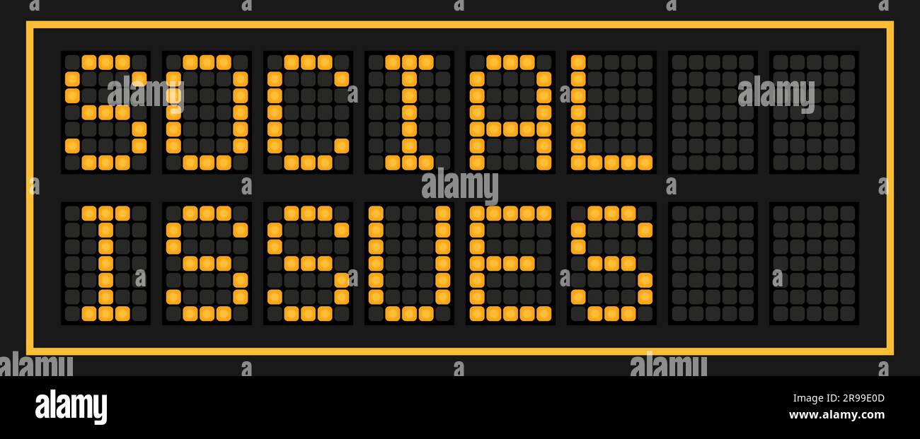 Orange color led banner in word social issues on black background Stock ...