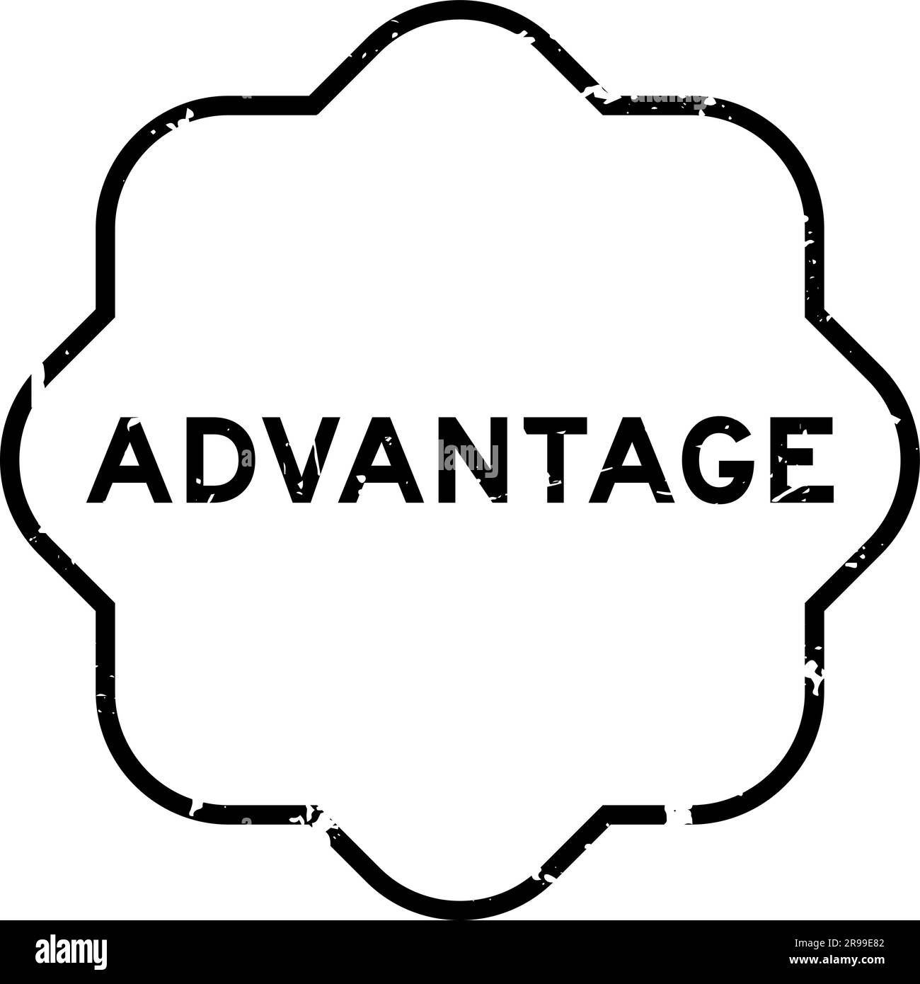 Grunge black advantage word rubber seal stamp on white background Stock ...