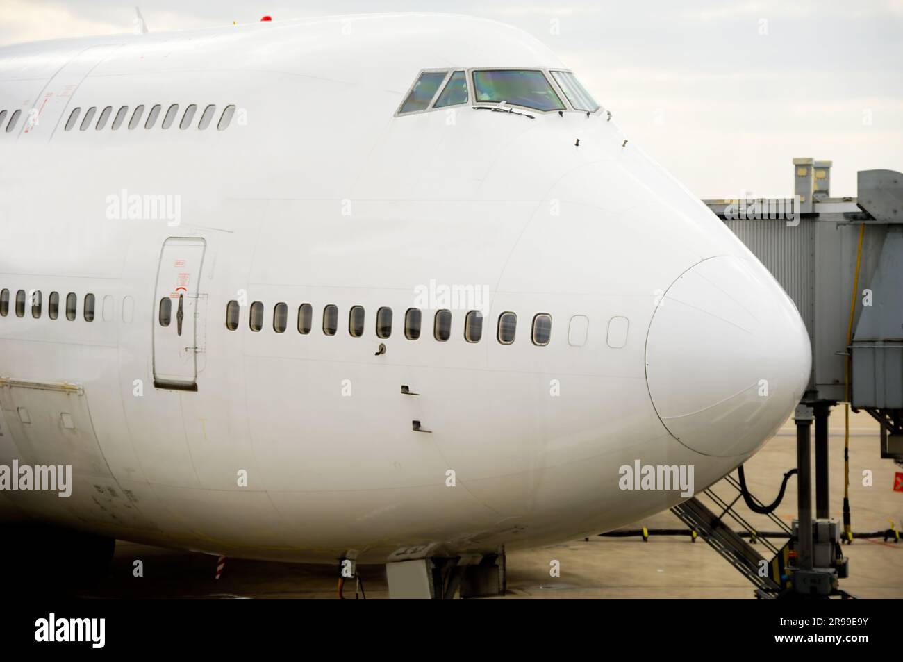 Air travel - A parked plane in an airport Stock Photo - Alamy