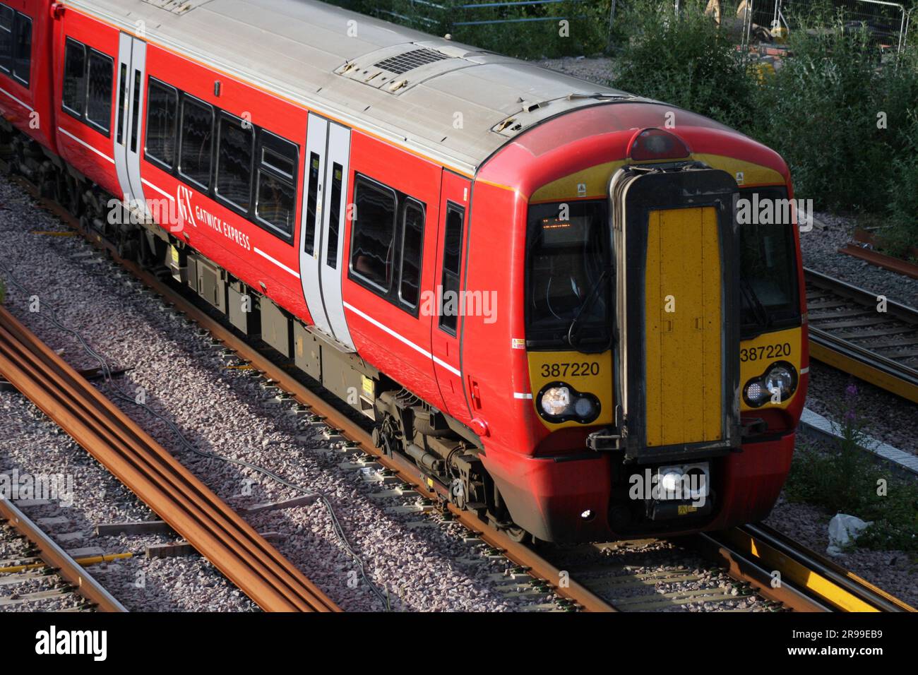A Southern Rail train at Gatwick Airport Railway Station Stock Photo ...