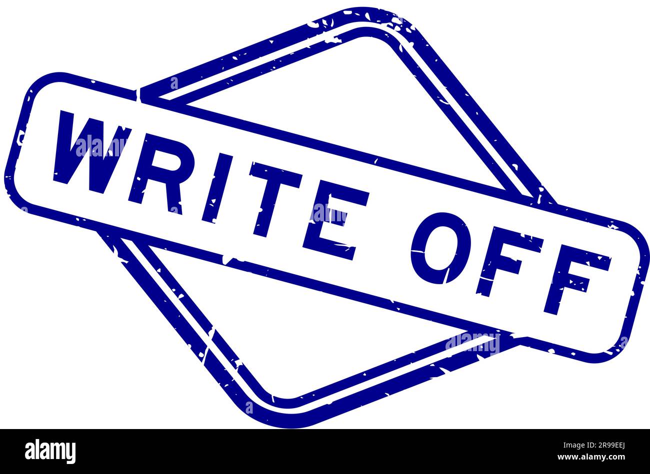 Grunge blue write off word rubber seal stamp on white background Stock ...