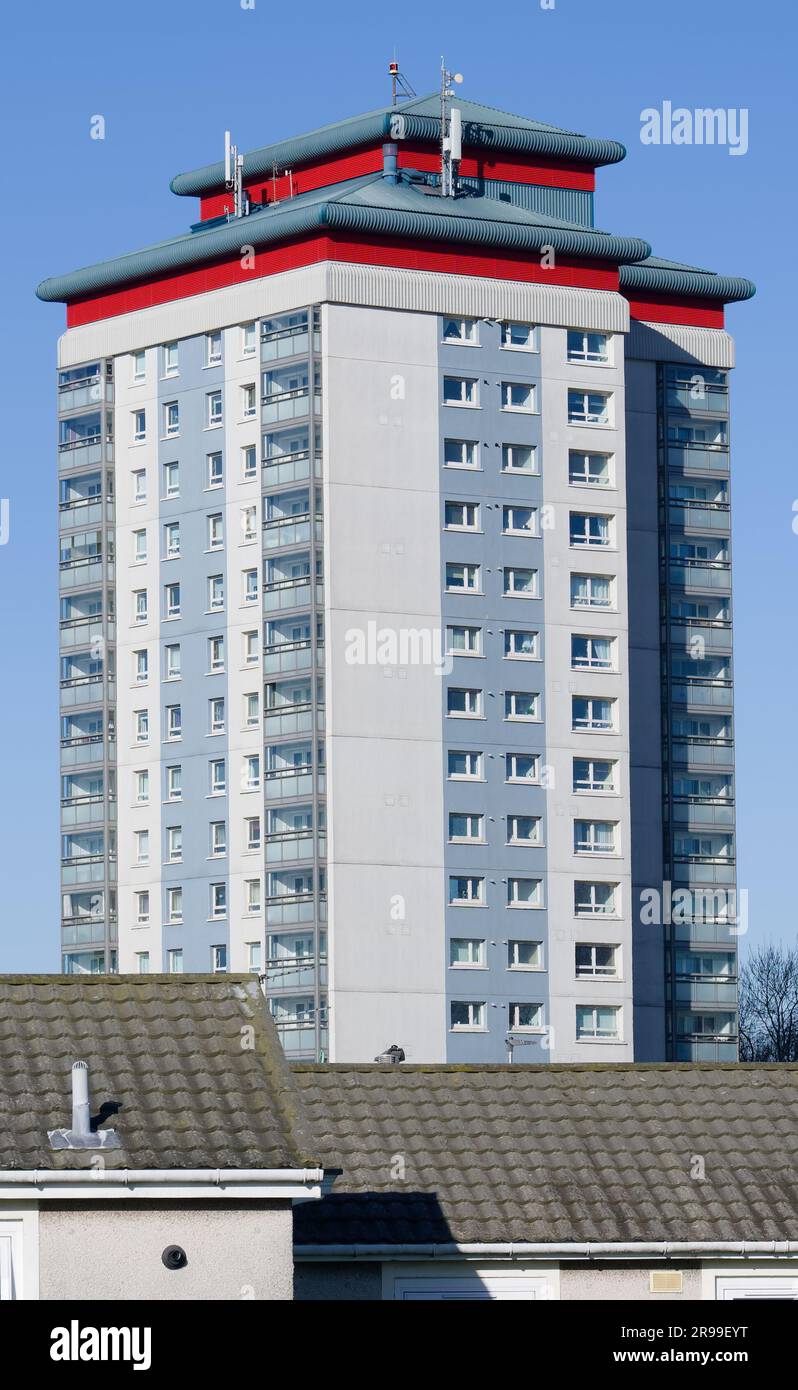 High rise council flats in poor housing estate Stock Photo - Alamy