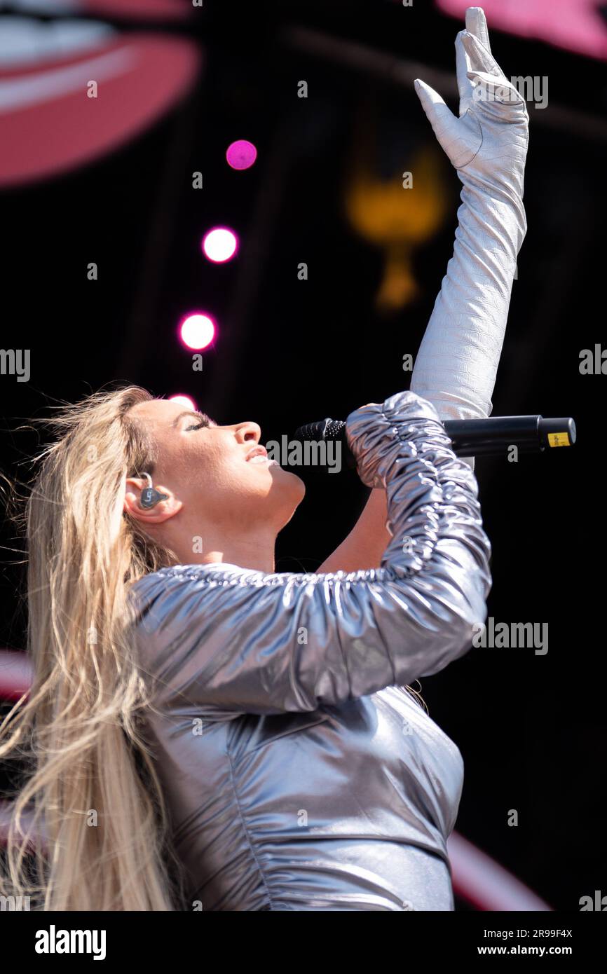 Lyra performing on stage at BST Hyde Park in London. Picture date ...