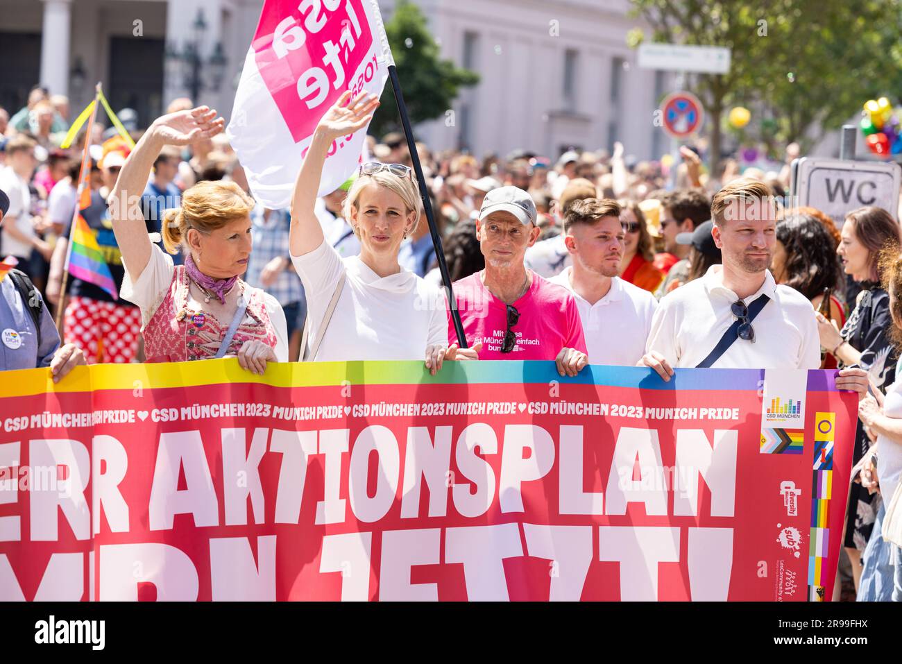 Munich, GERMANY - June 24, 2023: Parade at Christopher Street Day CSD ...