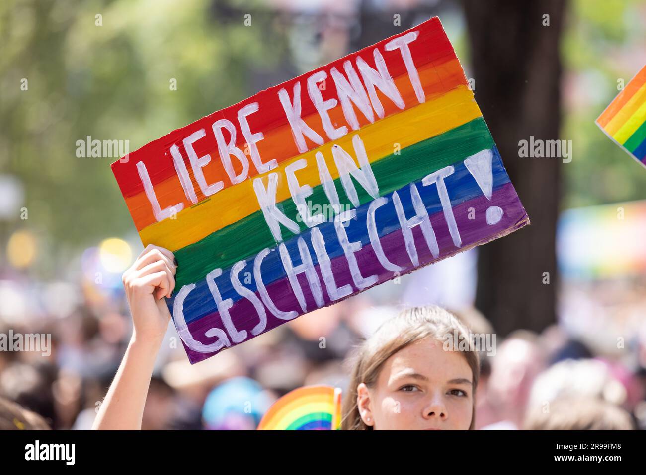 Munich, GERMANY - June 24, 2023: People at the Parade at Christopher ...