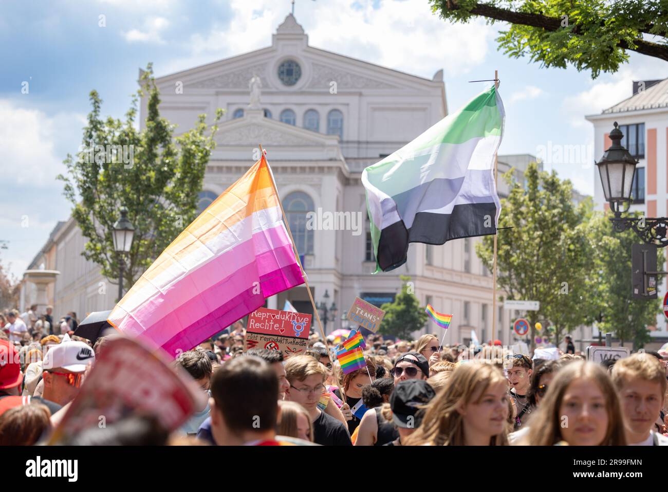 Munich, GERMANY - June 24, 2023: People at the Parade at Christopher ...