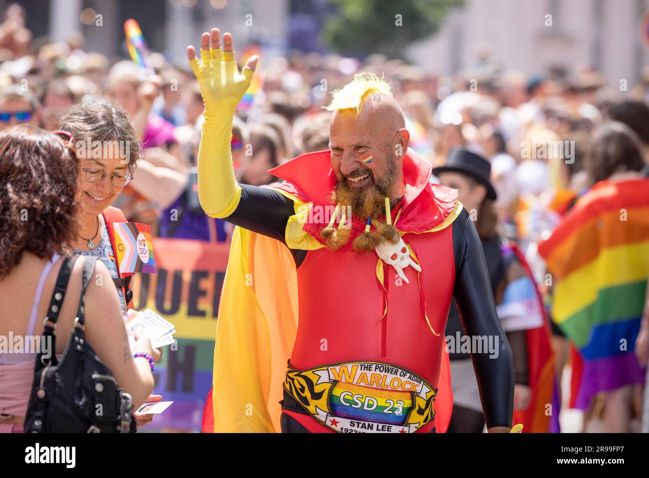 Munich, GERMANY - June 24, 2023: People at the Parade at Christopher ...