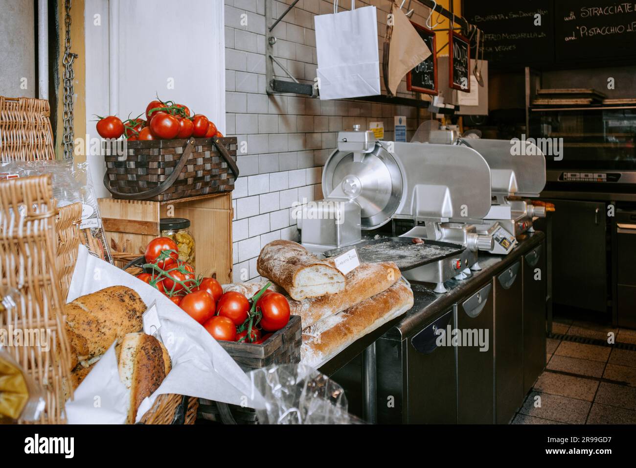 Fresh bread in artisan bakery Stock Photo - Alamy
