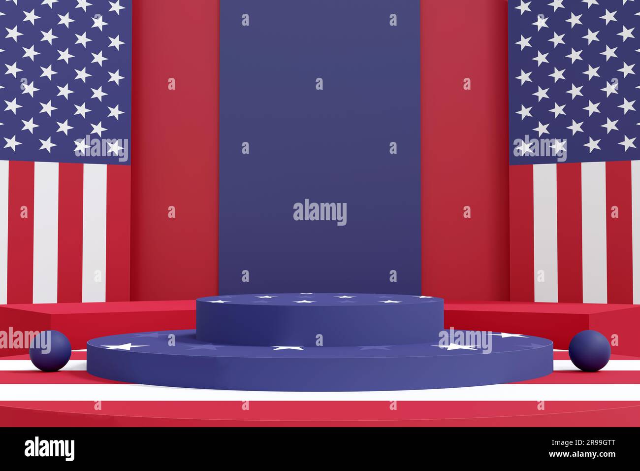 modern mockup podium display, united states of america display banner ...