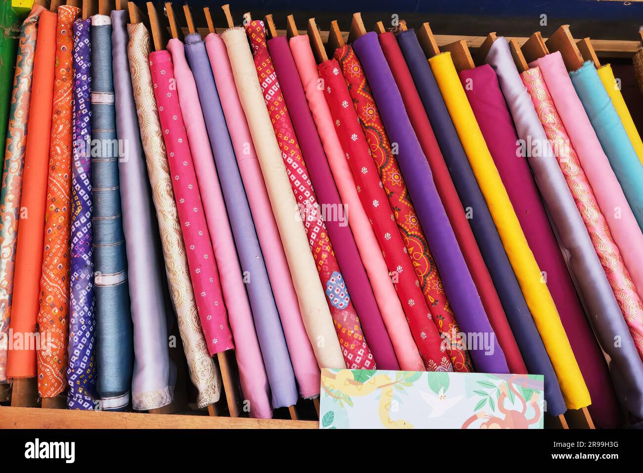 Different colours and patterned Indian saree dress textiles Stock Photo ...