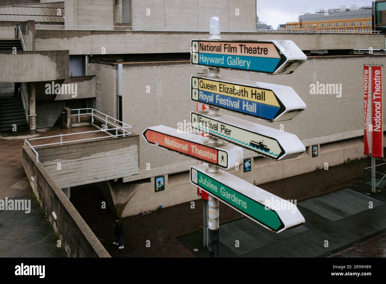 Signs at the National Theatre building Stock Photo - Alamy