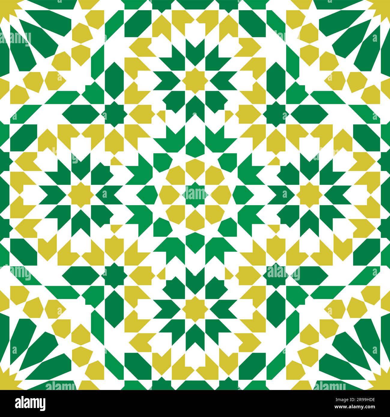 Seamless geometric pattern in Arabic style Zellij in colors Stock ...
