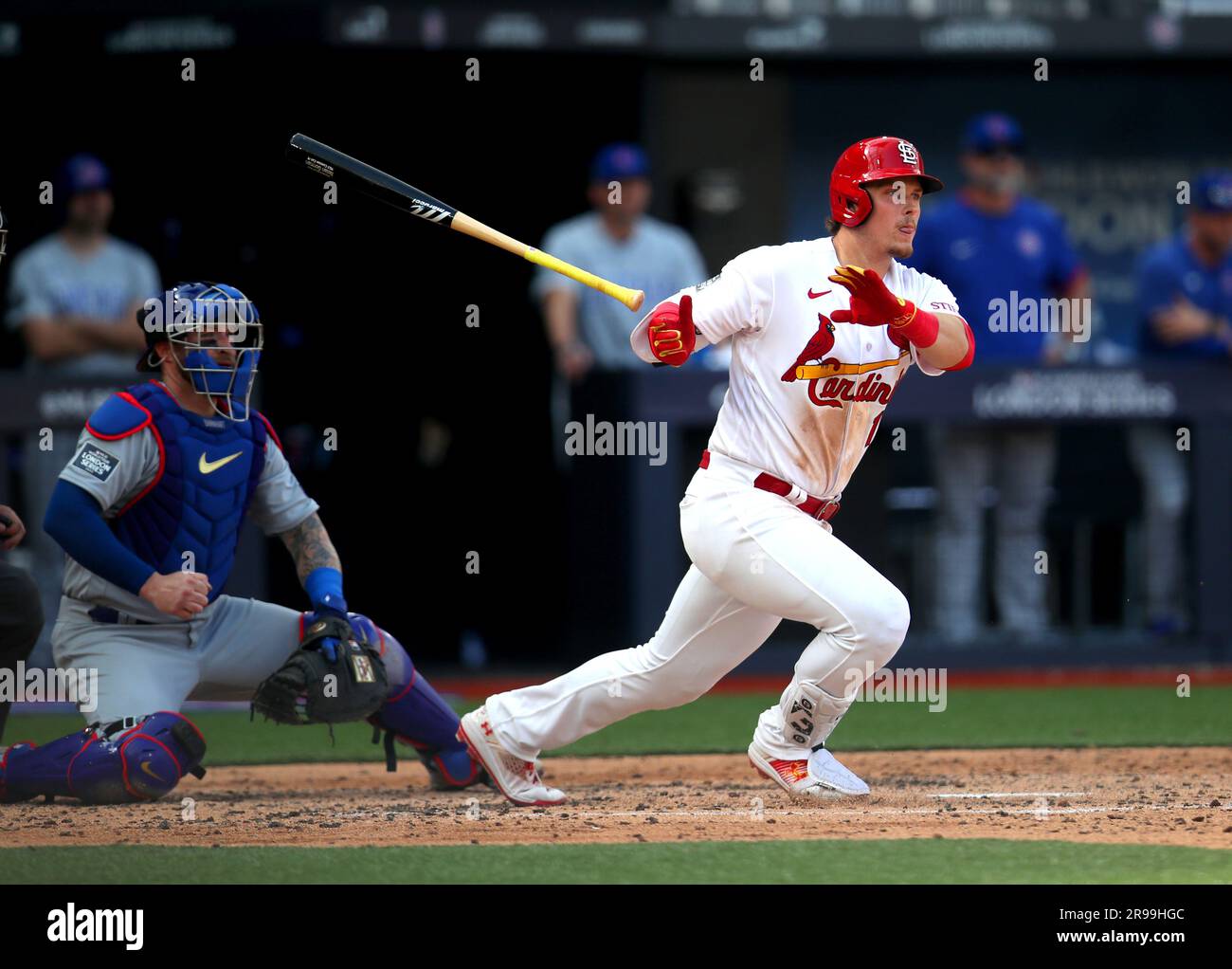 St. Louis Cardinals' Nolan Gorman makes a run during the MLB London ...