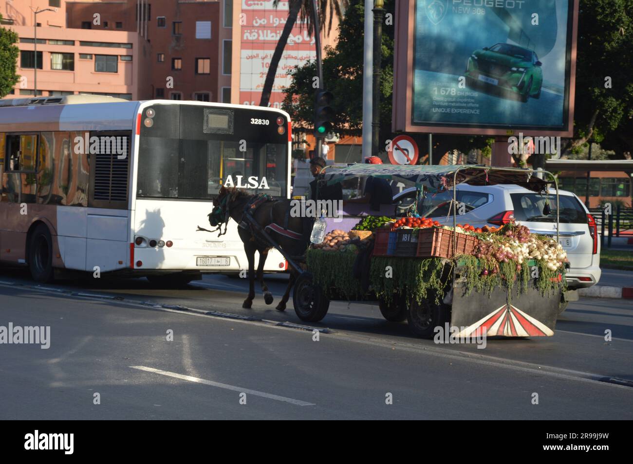 Marrakech, Morocco - June 22, 2023 - ALSA bus. (Photo by Markku Rainer ...