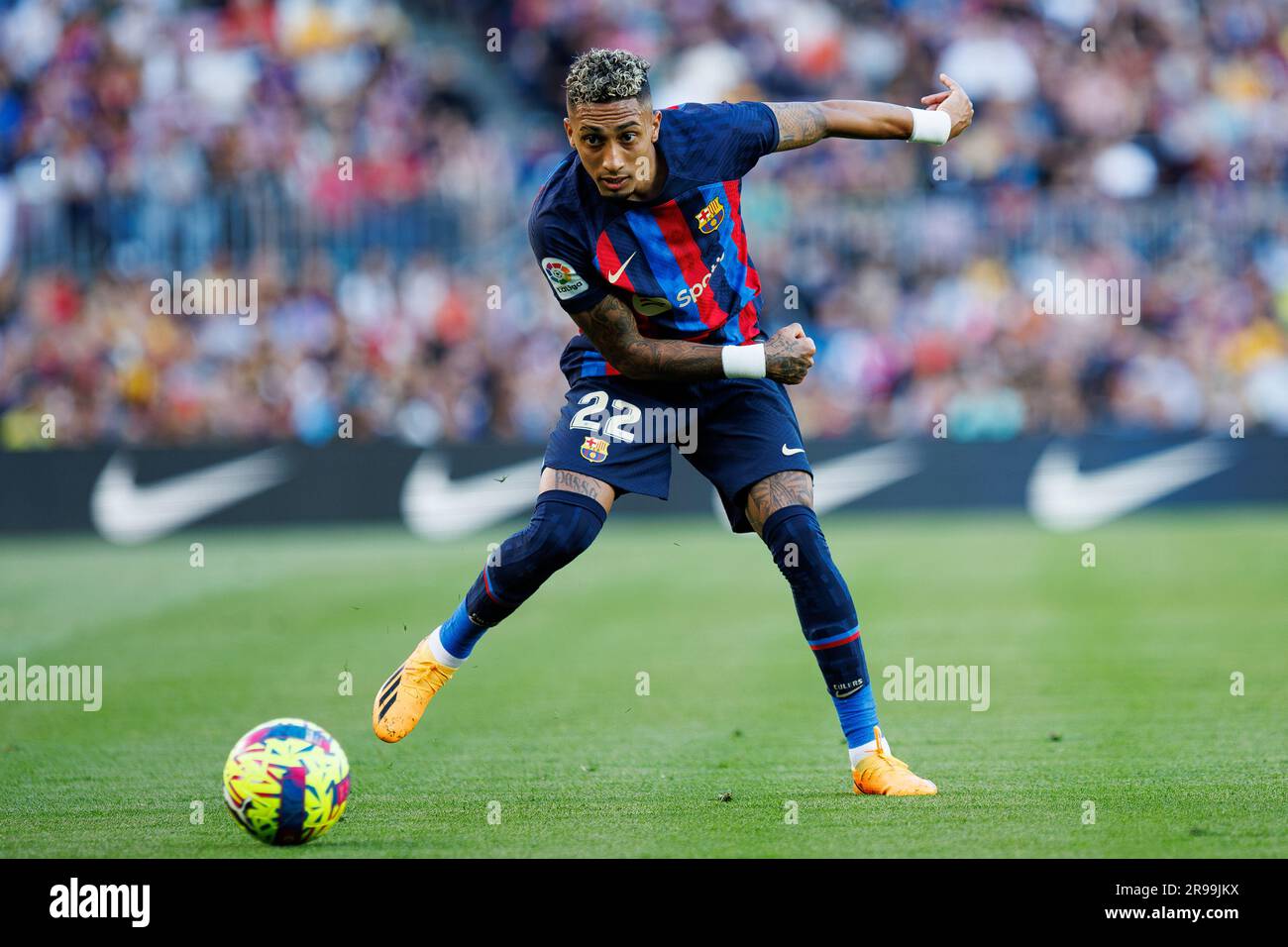 BARCELONA - MAY 2: Raphinha in action during the LaLiga match between ...