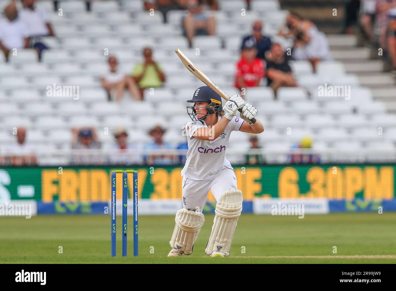 Emma Lamb of England hits a four (4) during the Metro Bank Women's ...