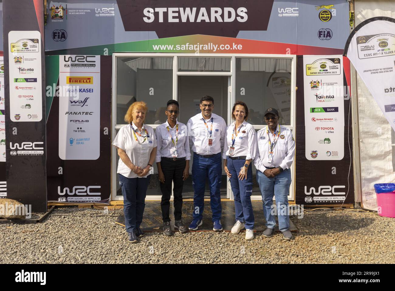 Marshals during the Safari Rally Kenya 2023, 7th round of the 2023 WRC ...