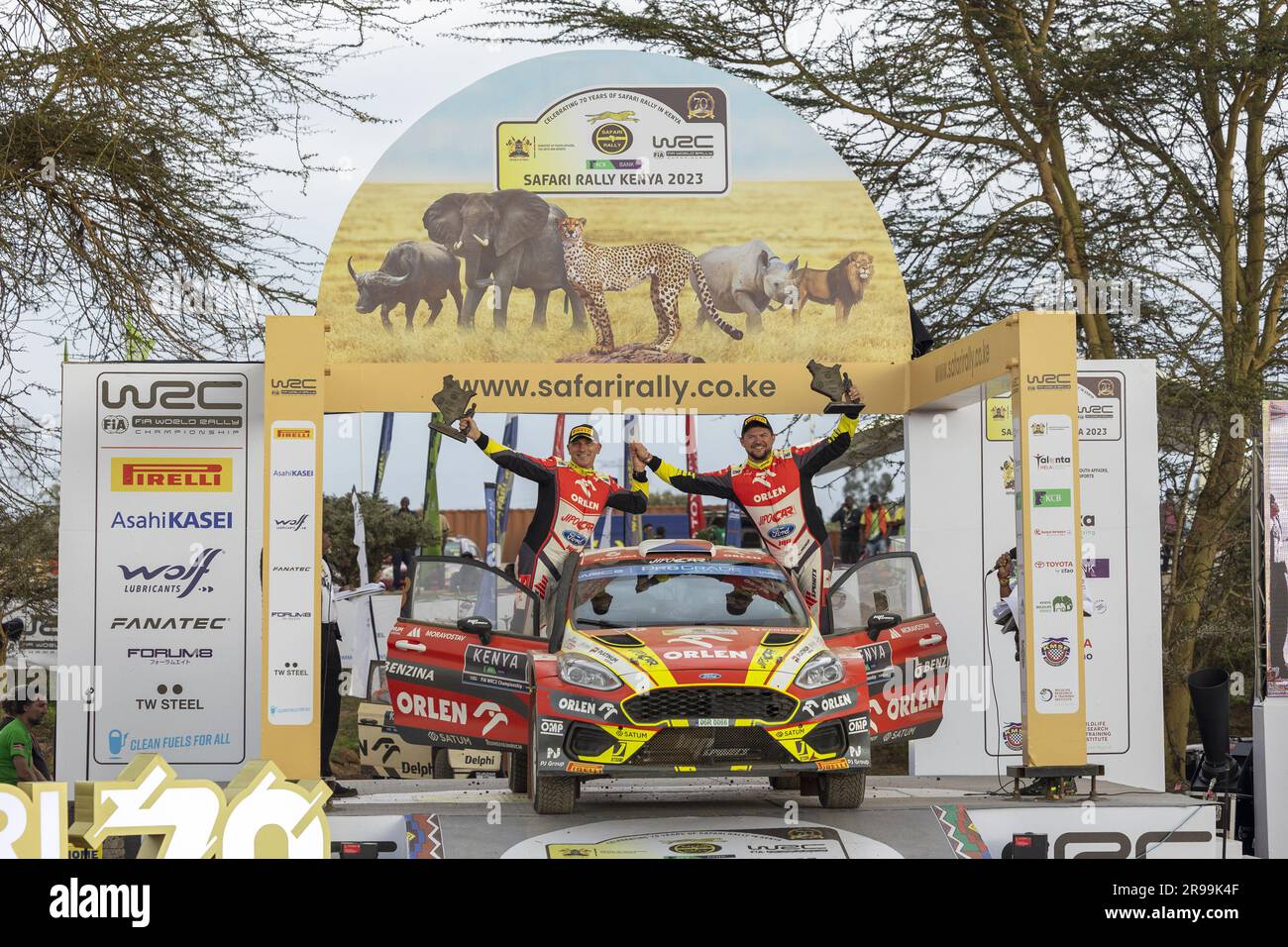 podium, portrait during the Safari Rally Kenya 2023, 7th round of the ...