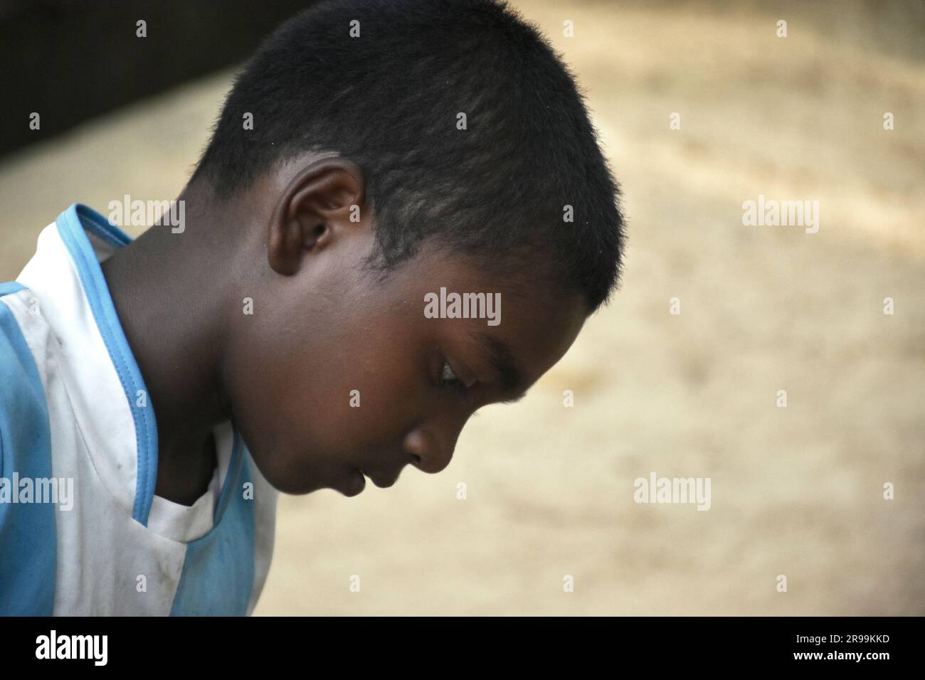 traibal boy birvum west bengal Stock Photo - Alamy