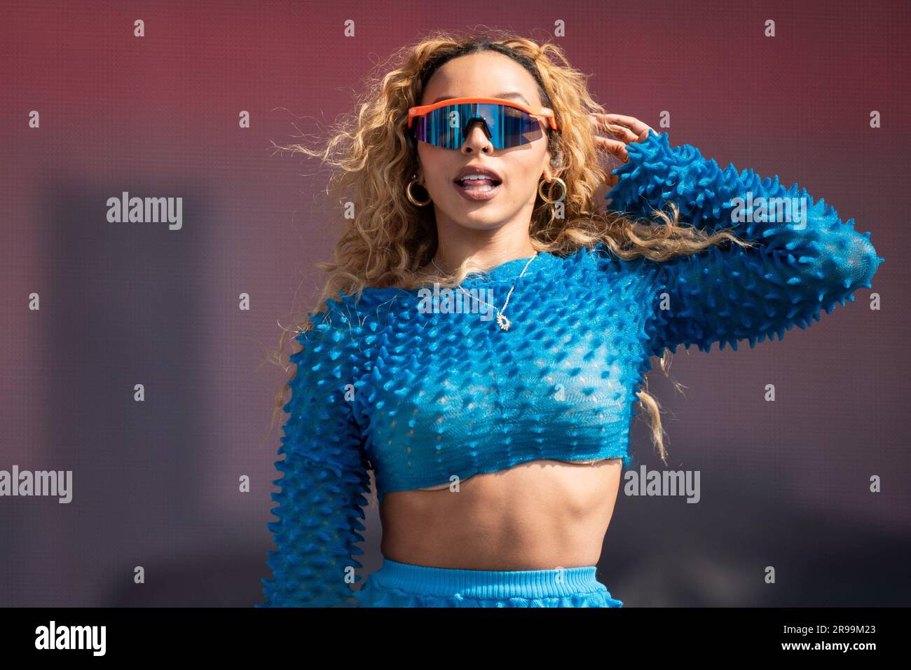 Tinashe performing on stage at BST Hyde Park in London. Picture date ...