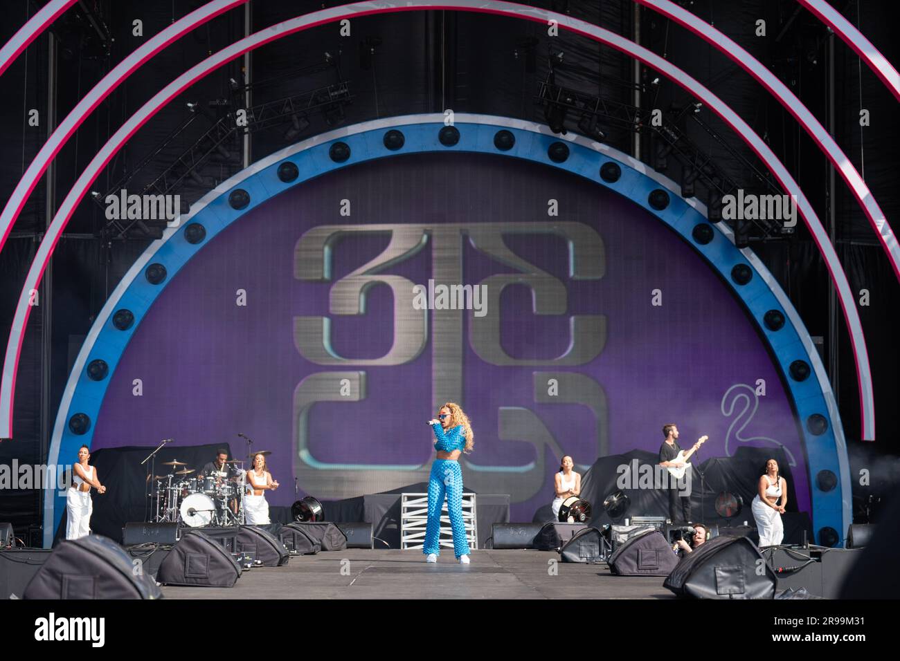 Tinashe performing on stage at BST Hyde Park in London. Picture date ...