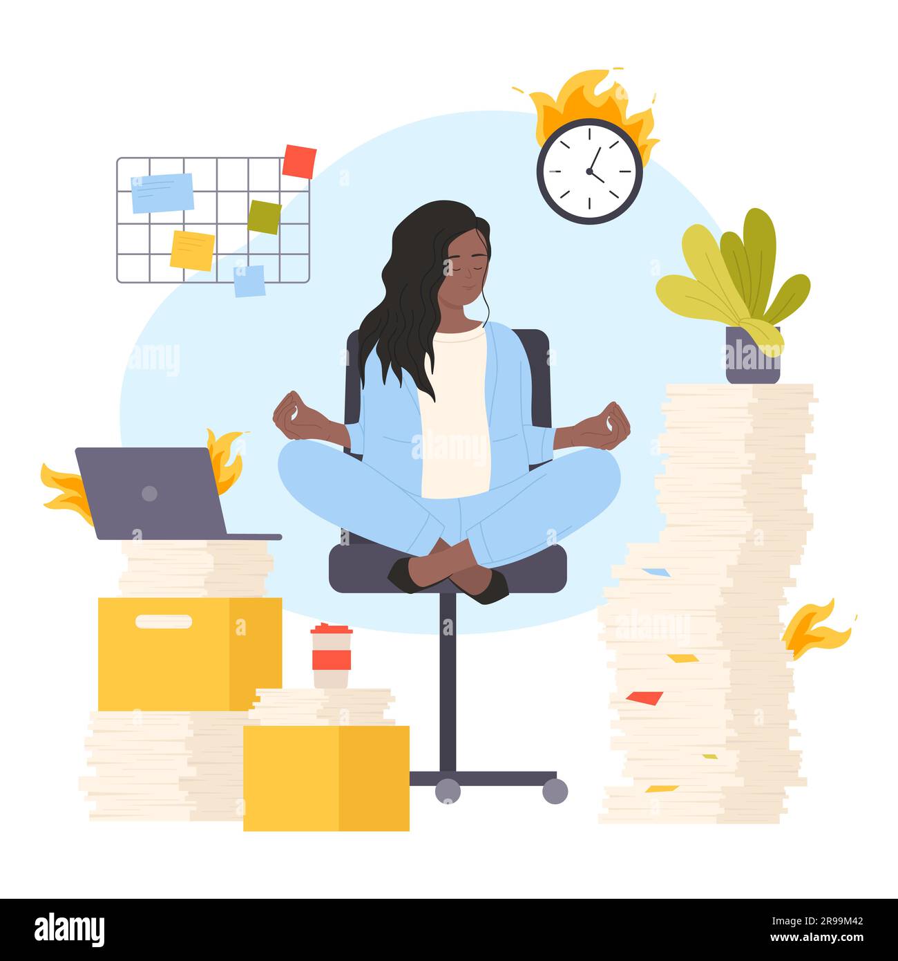 Bureaucracy, problem of deadline and office paperwork organization ...