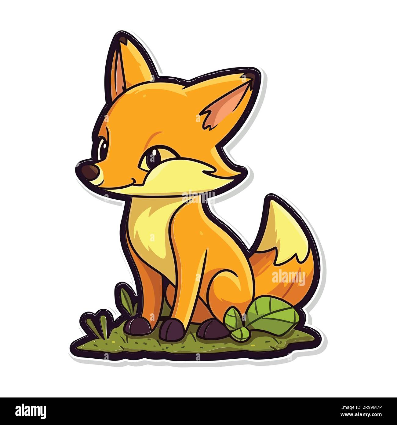 Red fox sticker hi-res stock photography and images - Alamy