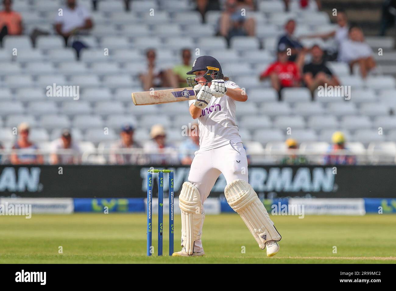 Emma Lamb of England hits a four (4) during the Metro Bank Women's ...