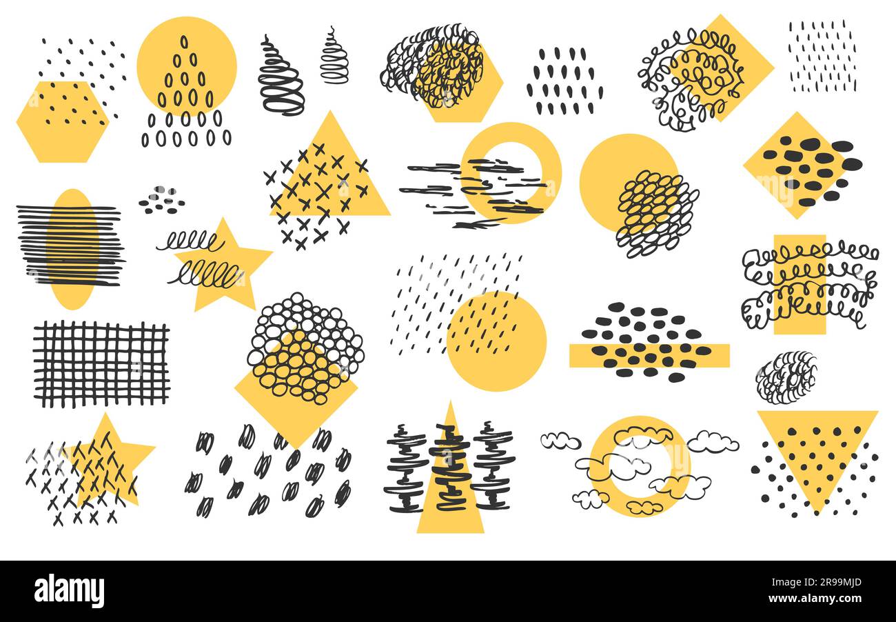 Modern abstract collection Collage minimal design set in trendy pop art ...