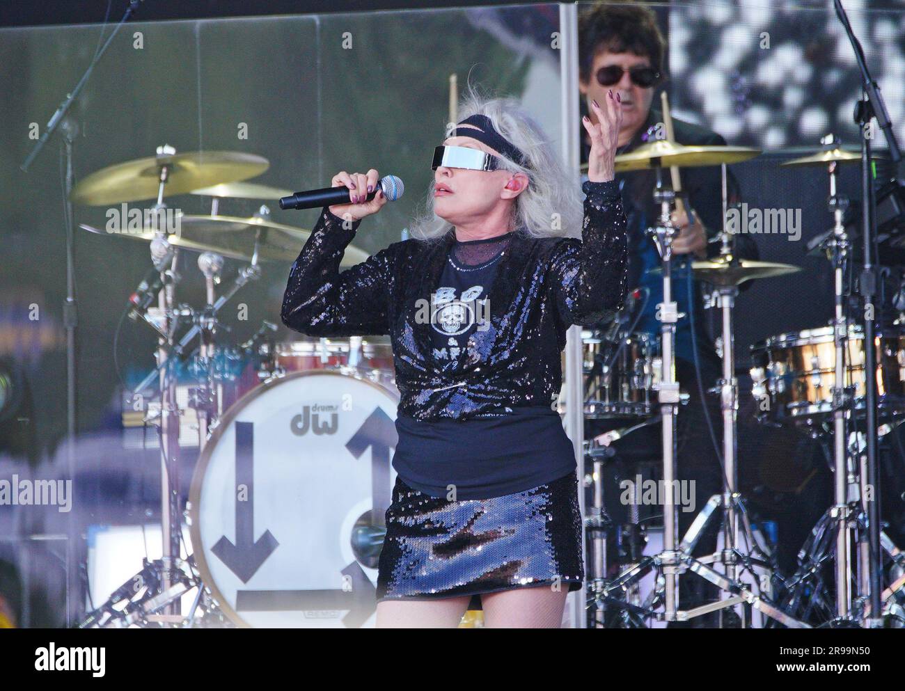 Blondie performs on the Pyramid Stage at the Glastonbury Festival at ...
