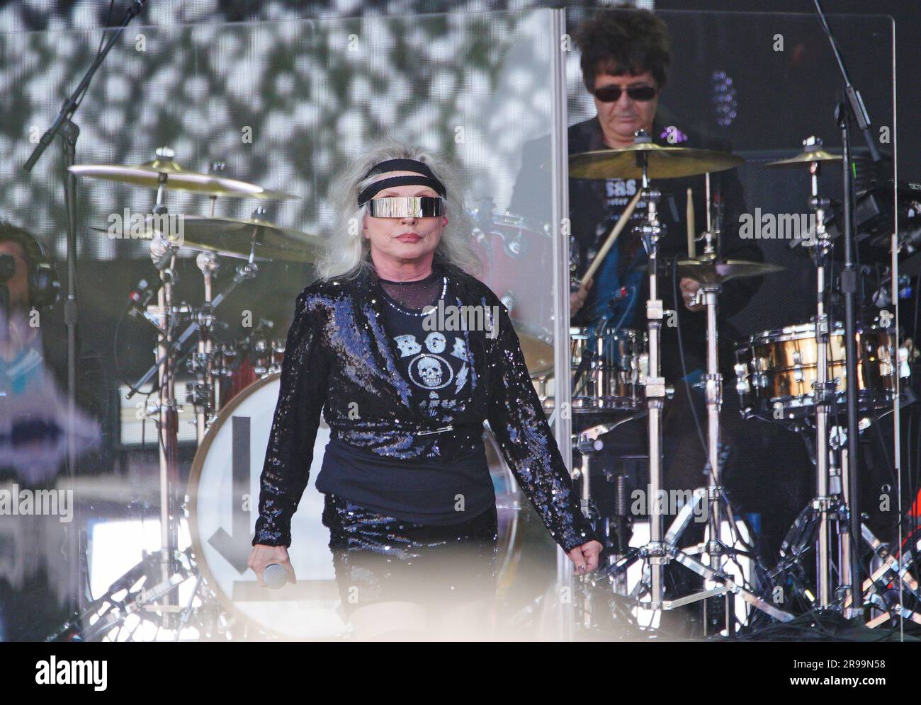 Blondie performs on the Pyramid Stage at the Glastonbury Festival at ...