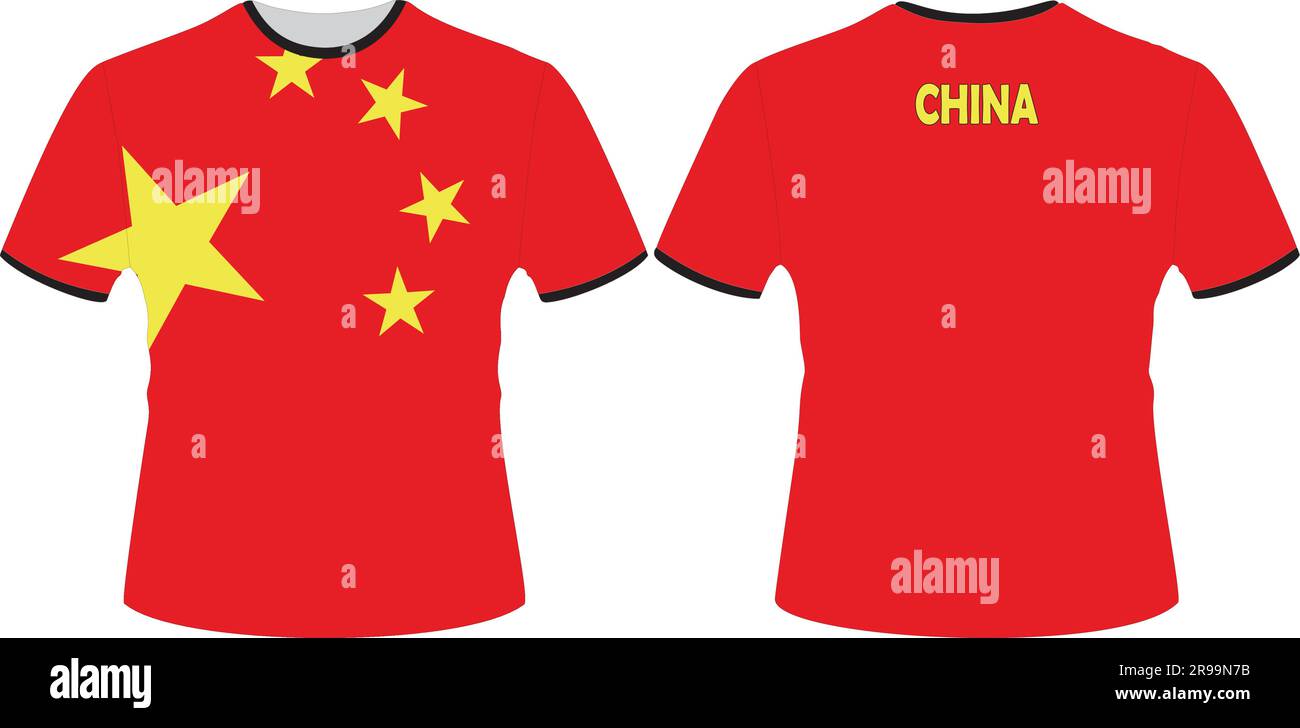 T Shirts Design with China Flag Vector Stock Vector Image & Art - Alamy