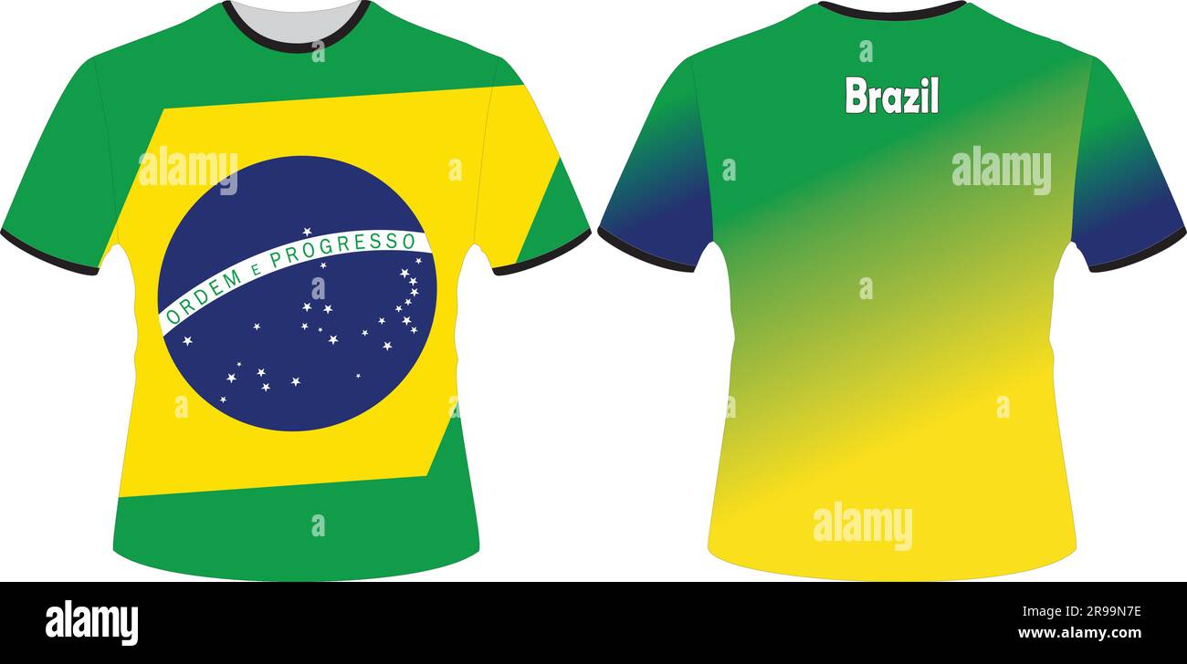 T Shirts Design with Brazil Flag Vector Stock Vector Image & Art - Alamy