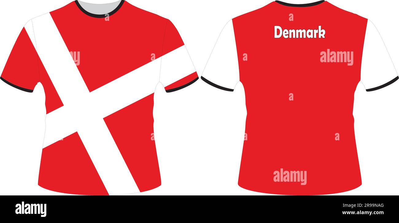 T Shirts Design with Denmark Flag Vector Stock Vector Image & Art - Alamy