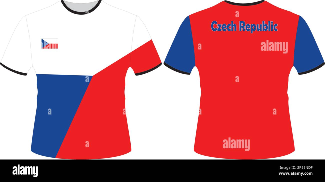 T Shirts Design with Czech Republic Flag Vector Stock Vector Image ...