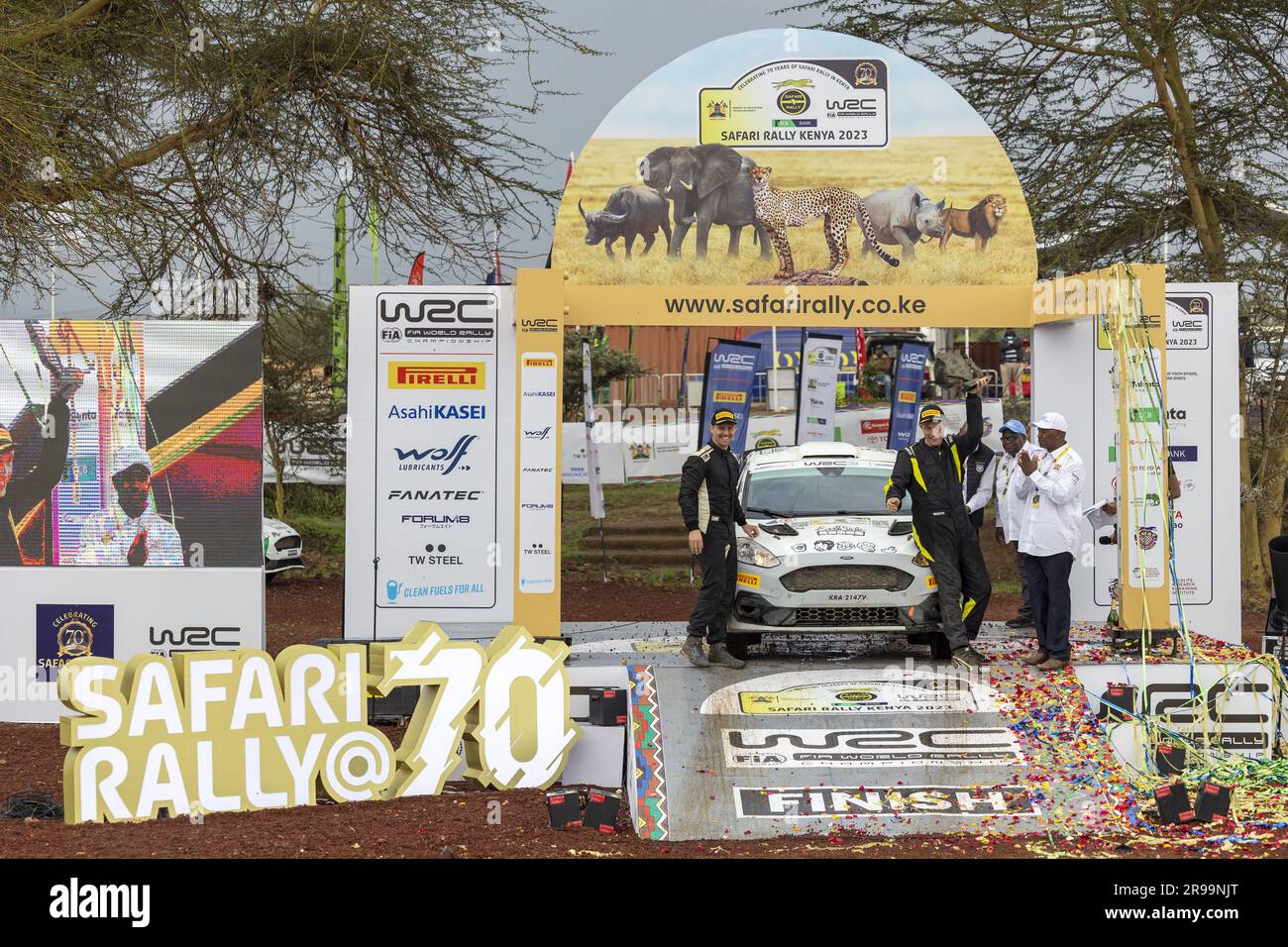 podium, portrait during the Safari Rally Kenya 2023, 7th round of the ...