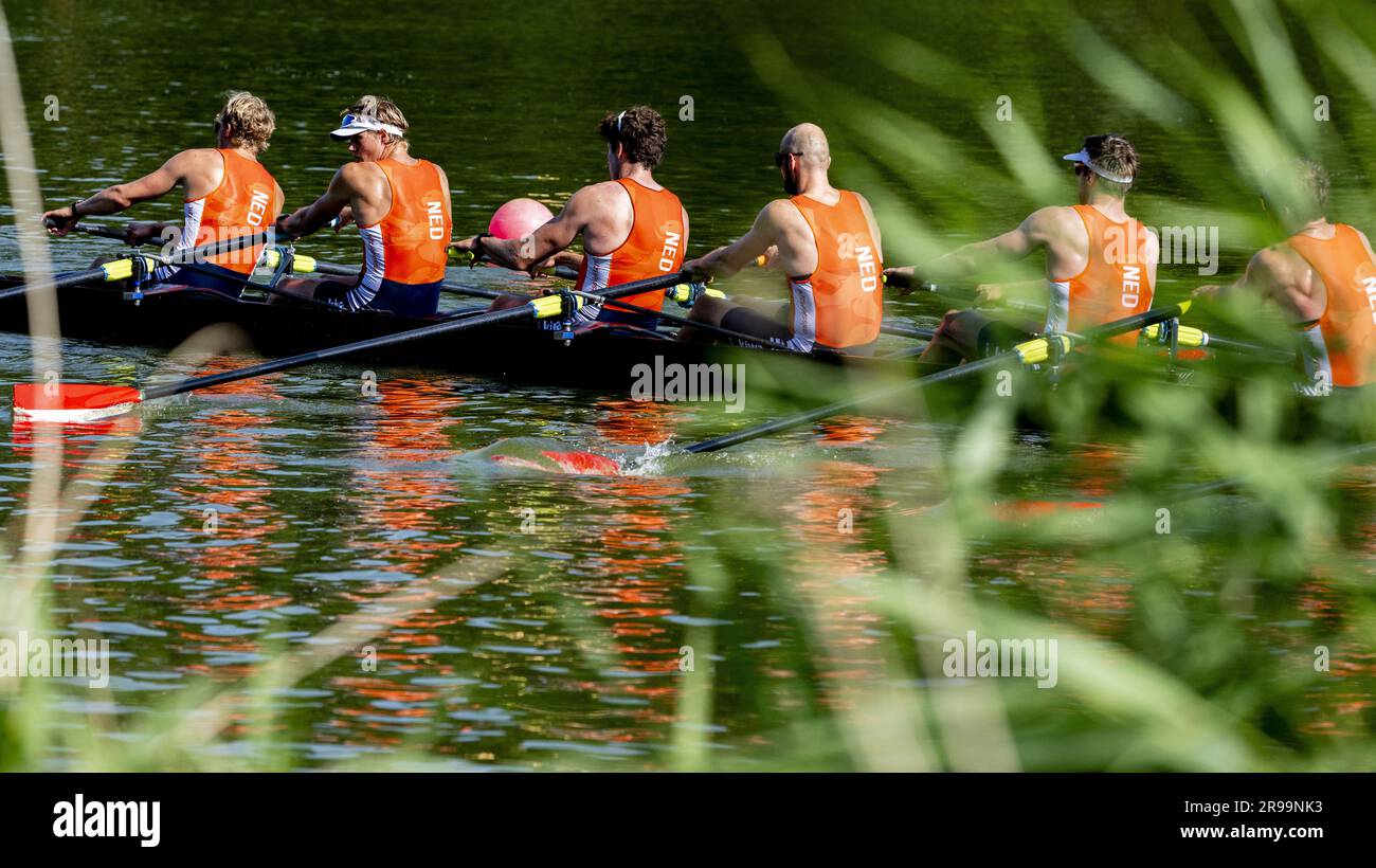 AMSTELVEEN - Guus Mollee (bow), Olav Molenaar, Jan van der Bij ...