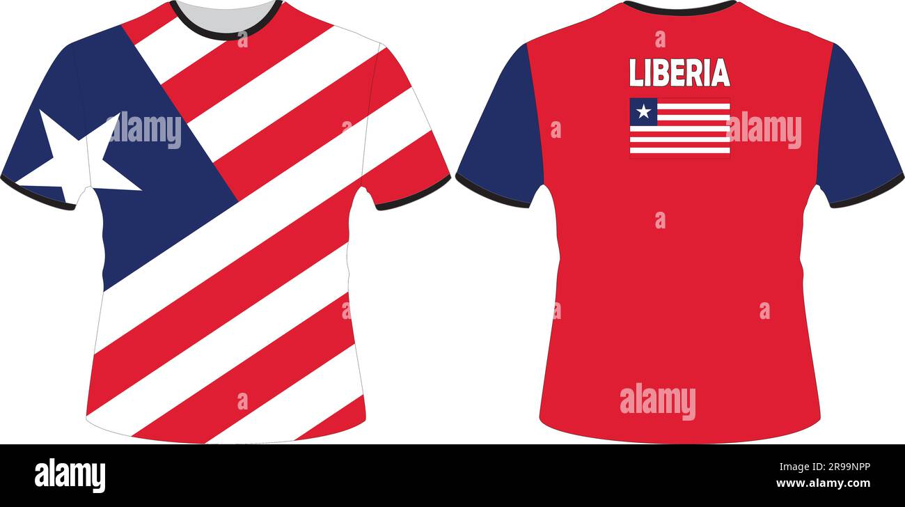 T Shirts Design with Liberia Flag Vector Stock Vector Image & Art - Alamy