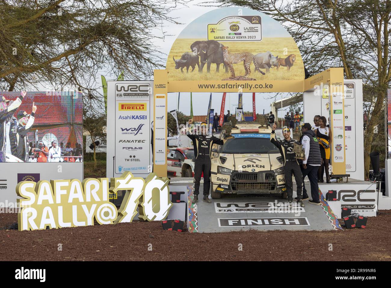 podium, portrait during the Safari Rally Kenya 2023, 7th round of the ...