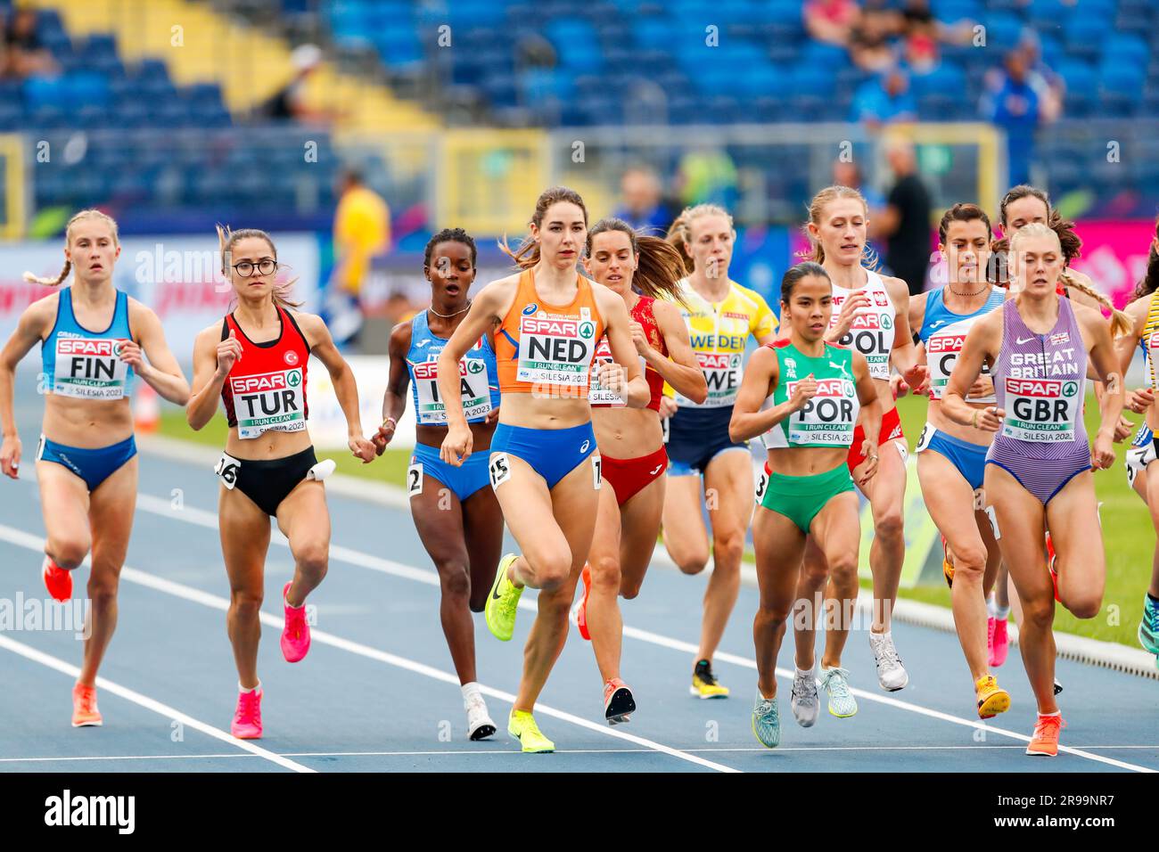 SILESIA, POLAND - JUNE 25: Marissa Damink of the Netherlands competing on 1500m at Day 5 of the ...