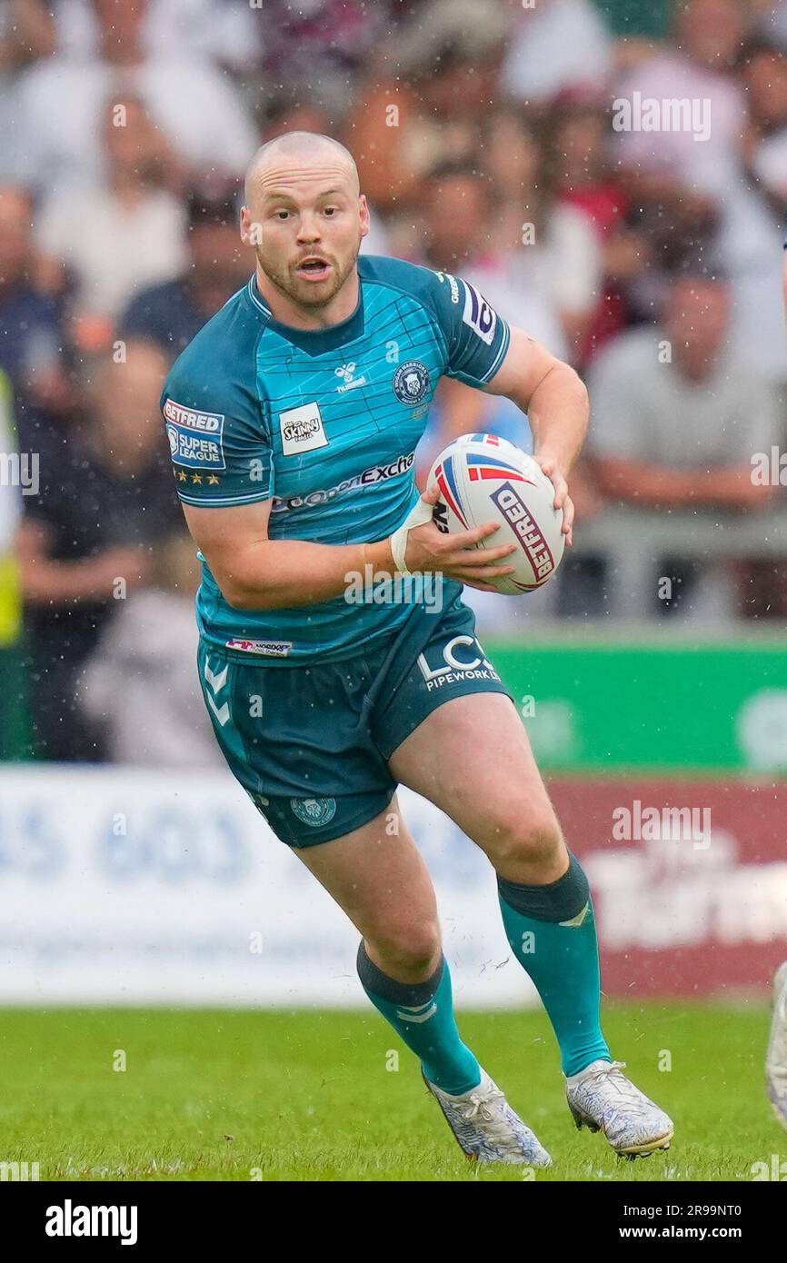 Liam Marshall #5 of Wigan Warriors during the Betfred Super League ...