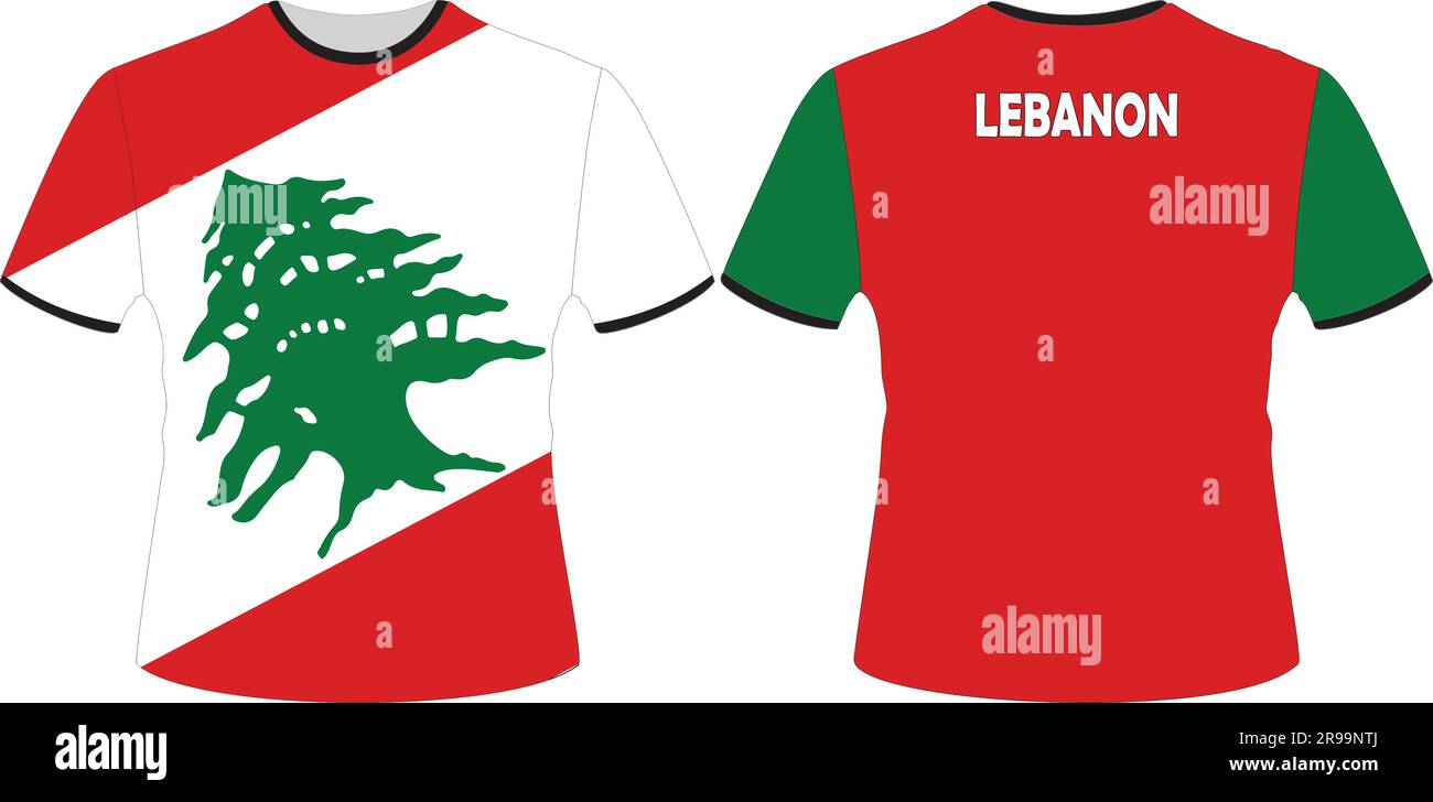 T Shirts Design with Lebanon Flag Vector Stock Vector Image & Art - Alamy