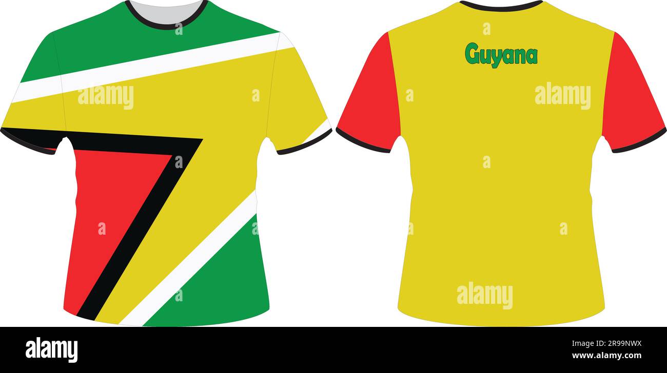 T Shirts Design with Guyana Flag Vector Stock Vector Image & Art - Alamy