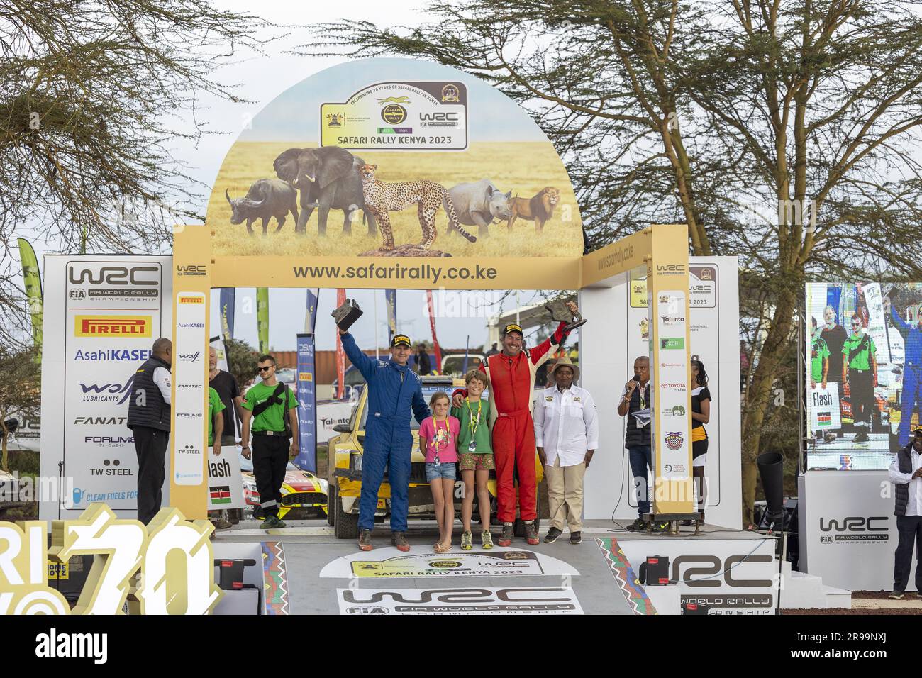 podium, portrait during the Safari Rally Kenya 2023, 7th round of the ...