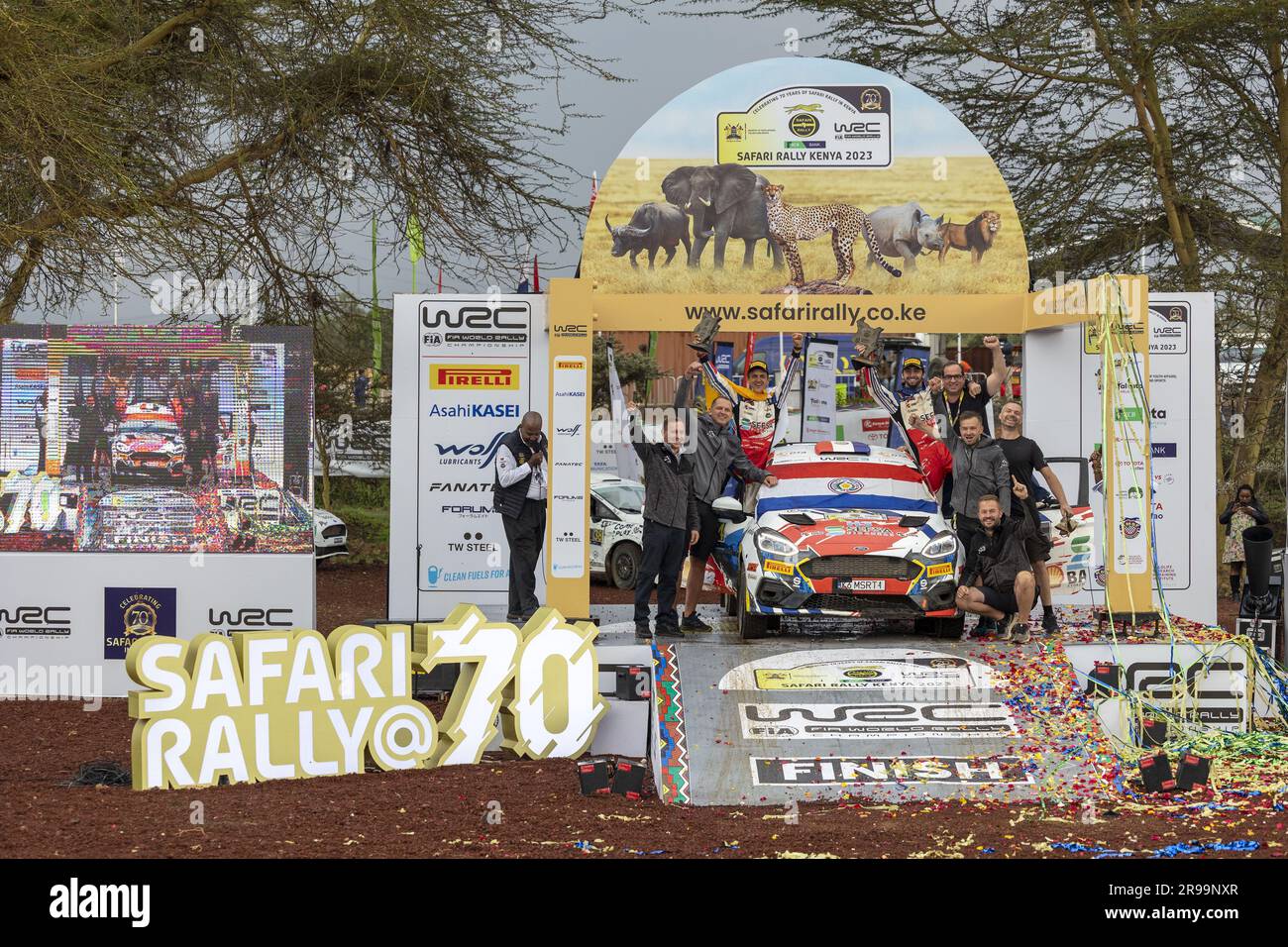 podium, portrait during the Safari Rally Kenya 2023, 7th round of the ...