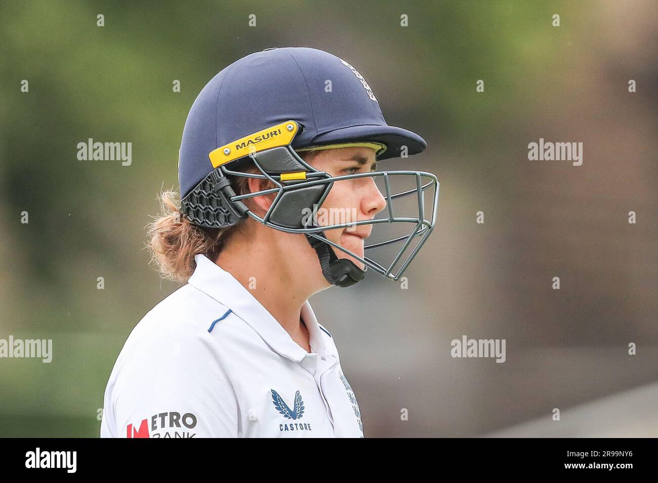 Nat Sciver-Brunt of England looks dejected as she leaves the pitch ...