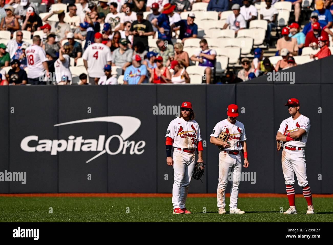 St. Louis Cardinals during the 2023 MLB London Series match St. Louis ...