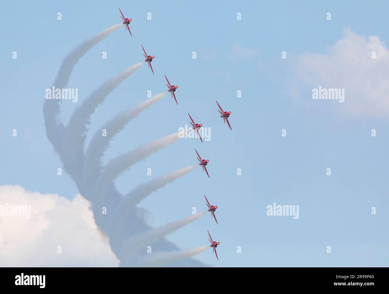 Duxford, Cambridgeshire, UK. 25th Jun 2023. The RAF Aerobatic Team, the ...