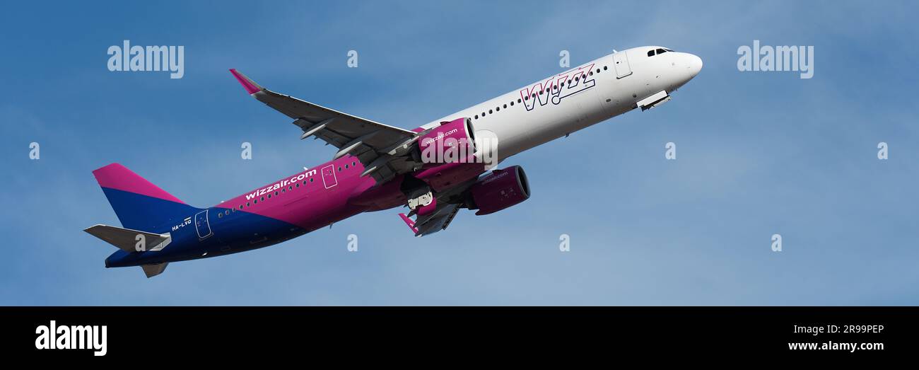 Tenerife, Spain June 7 st, 2023. Wizz Air Airlines Airbus A321-271NX ...